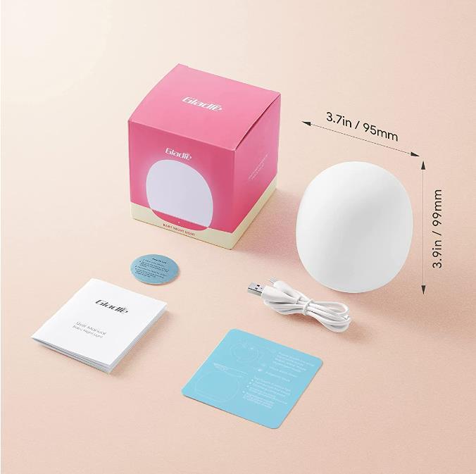 2 Pack Gladle Magnetic Bedside Lamp Touch Control Rechargeable with RGB ...