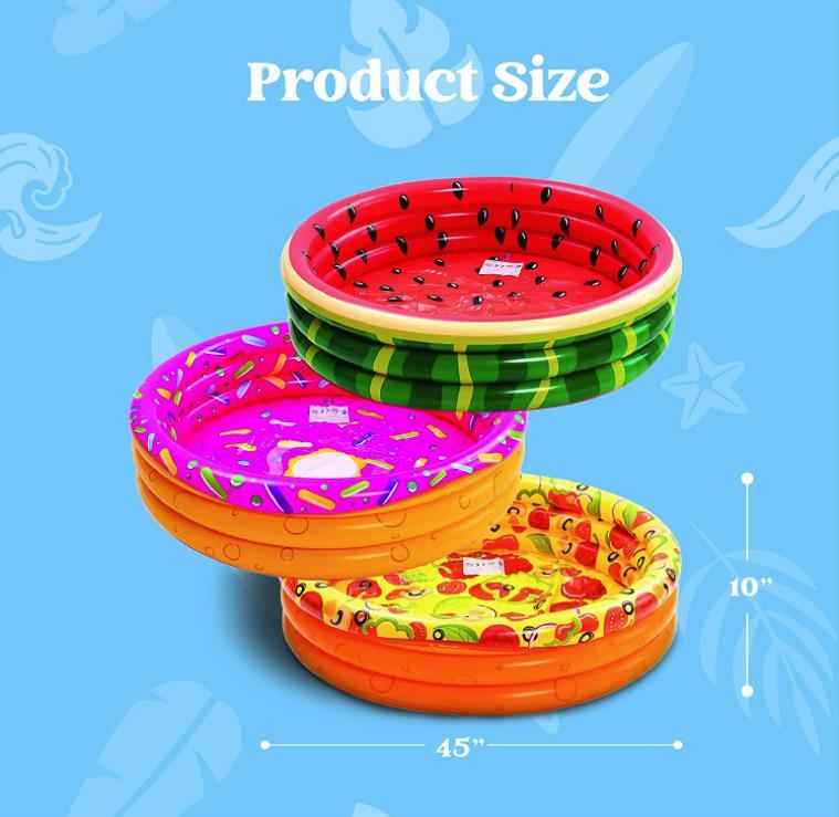 JOYIN 47" Inflatable Kiddie Pool, 3-Pack. You will LOVE these three fun ...