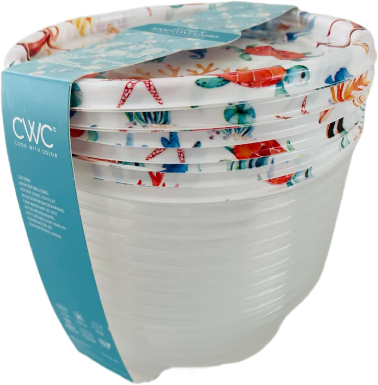 40 Piece of Cook With Color Round Plastic Food Containers with Lids ...