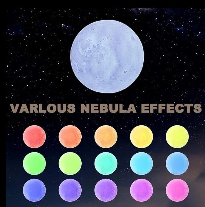 Realistic Moon Night Light Lamp with Built-in Rechargeable Battery ...