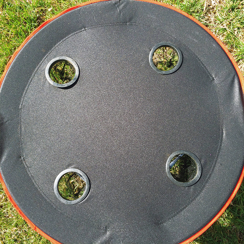 Portable Round Folding Camping Table w/ Cup Holders and Carrying Case ...