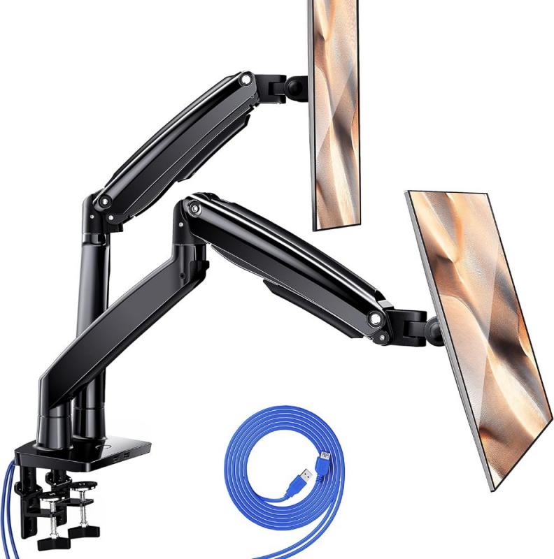 Ergear Dual Monitor Stand Mount, Ultrawide 13-35 Inch Height Adjustable ...
