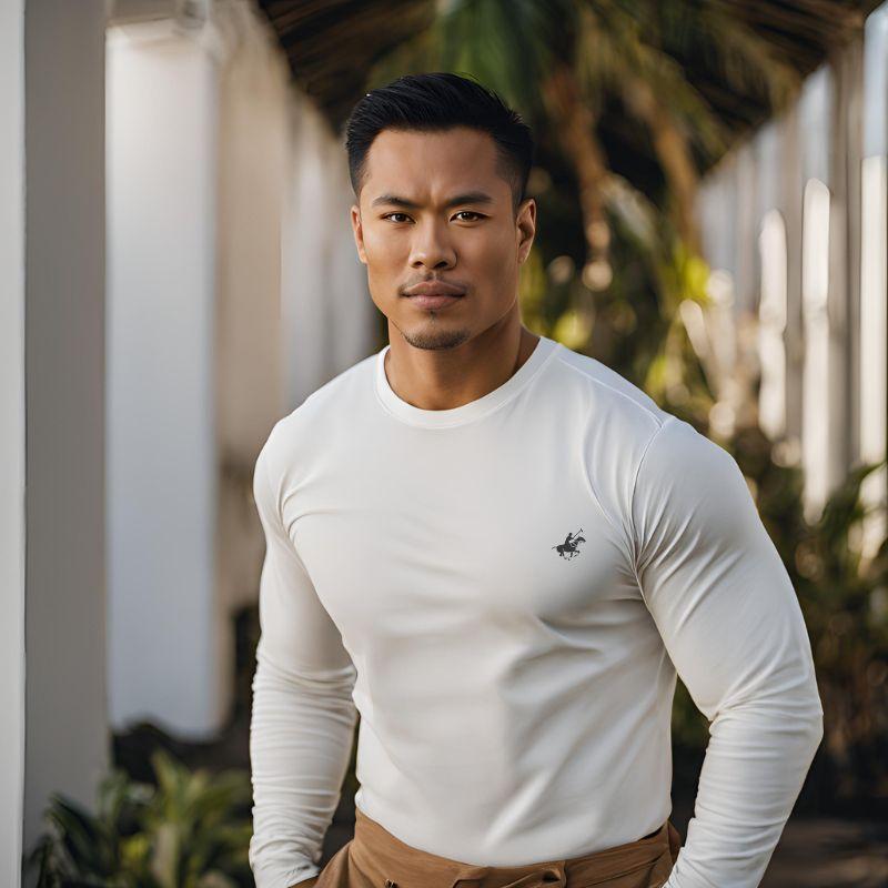 4 Pack: Men's Pacific Polo Club Cotton Long Sleeve T-Shirts. You will ...