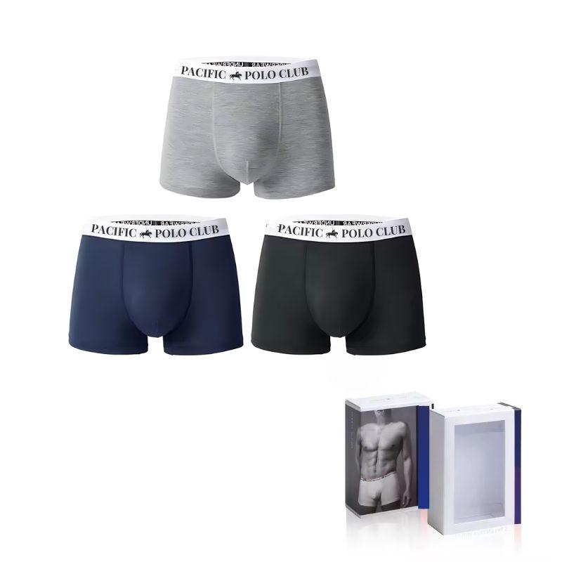 3 Pack: Men's Pacific Polo Club Cotton Boxer Shorts. Designed for all ...