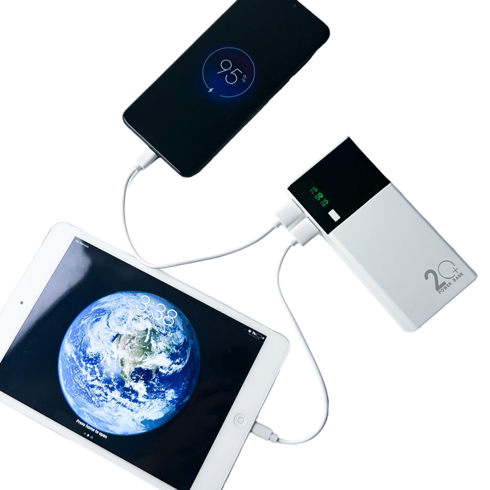 Ultra High Capacity 20,000 mAh Portable Power Bank With Dual Charging ...