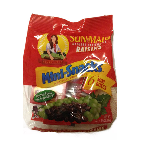 3 Pack of 6 Sun-Maid California Raisins Mini Boxes - 18 Total Boxes ...