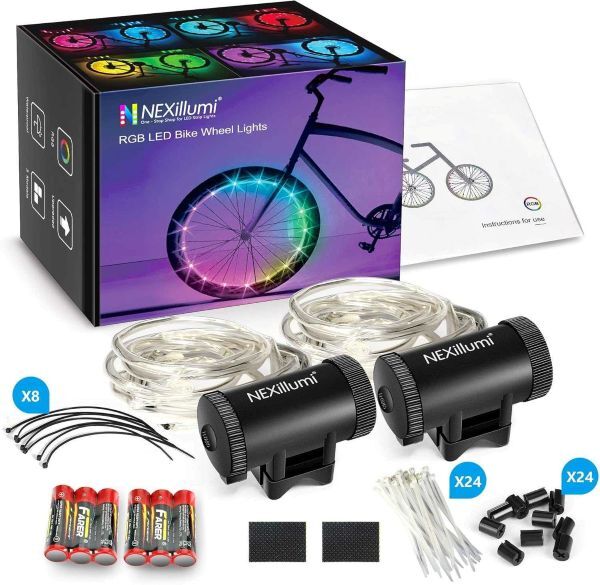 RGB LED Bike Wheel Lights - Several colors to choose from and can be ...