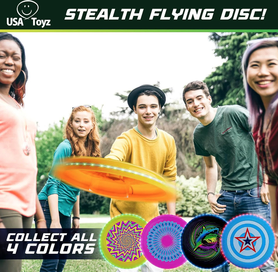 Light Up LED Frisbee With 2 Light Up Wrist Bands - SHIPS FREE! - 13 Deals