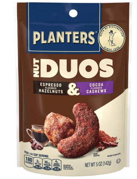 12 Bags of Planters Duos - Cocoa Flavored Cashews and Espresso Flavored ...