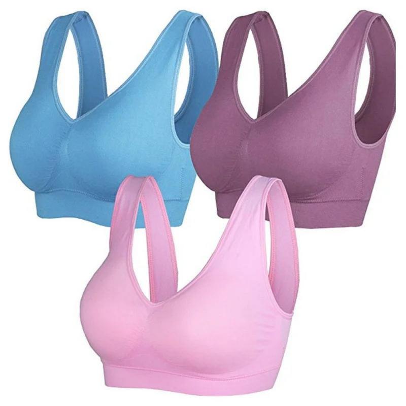 6 PACK OF Ladies Single Layer Seamless Sports Bra. There will be no ...