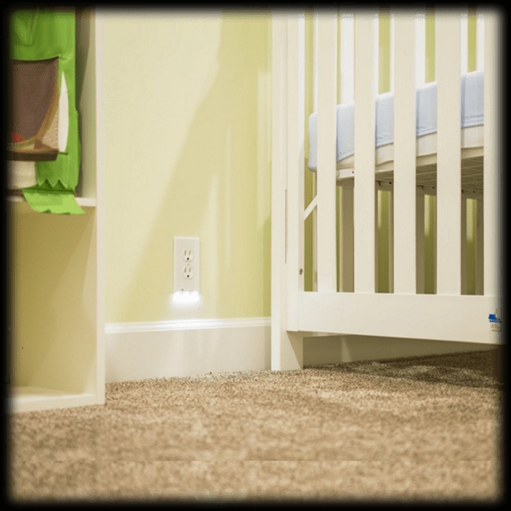 10 PACK OF Outlet Covers with LED Nightlight- 2 STYLES. These sleek ...