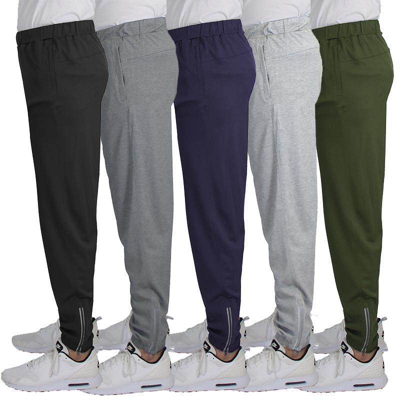 4 PACK OF Men's Ultra Light Weight Moisture-Wicking Joggers with Zipper ...