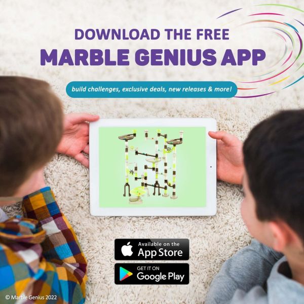 Marble Genius Space Themed Marble Run Starter Set STEM Toy for Kids ...