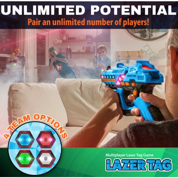 2 PACK of Laser Tags - Enjoy realistic arcade play experience with this ...