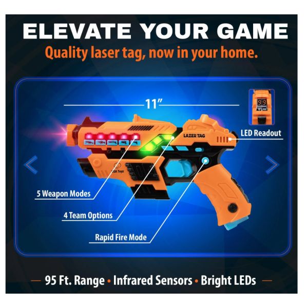 2 PACK of Laser Tags - Enjoy realistic arcade play experience with this ...