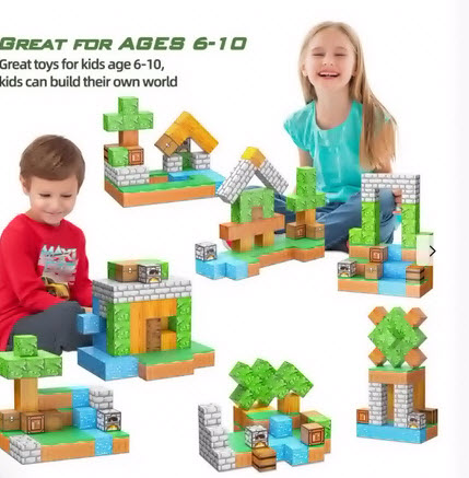 "Minecraft" Style 75 Piece Magnetic Building Block Set - Grab a few ...