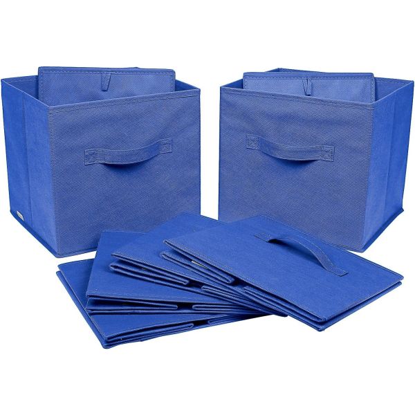 6 PACK of Greenco Foldable Storage Cubes (Royal Blue) - Made of superb ...