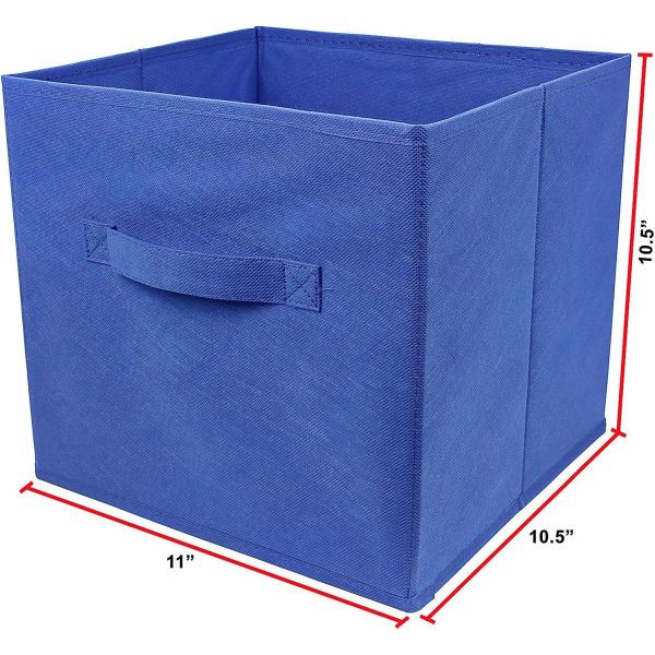 6 PACK of Greenco Foldable Storage Cubes (Royal Blue) - Made of superb ...