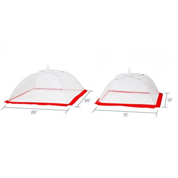SET of 4 FlyFix Pop-Up Food Cover Tents - Reusable, Mesh, Collapsible ...