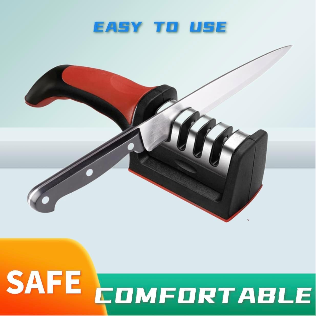 PACK OF 2: 3 Stage Knife Sharpener. Keep your blades razor-sharp with ...