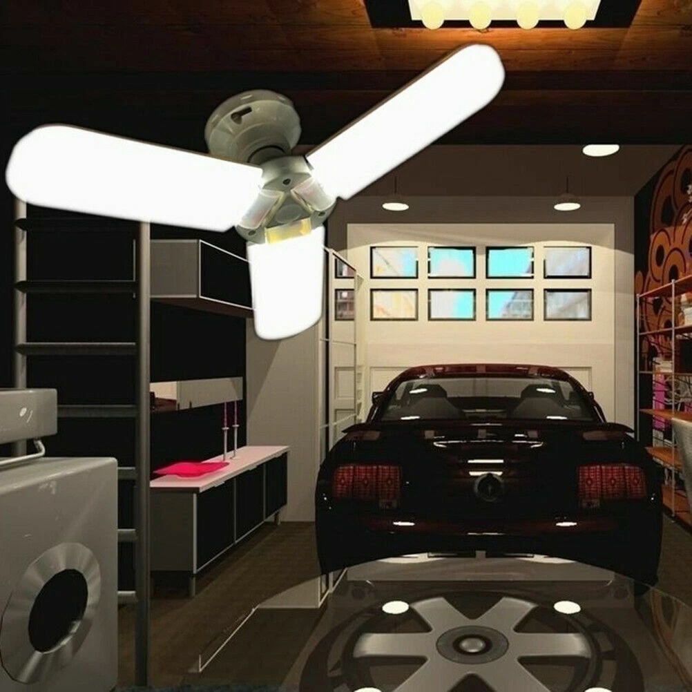 Folding 3 Blade LED Garage Light Ceiling Light (45W). Brighten up your ...