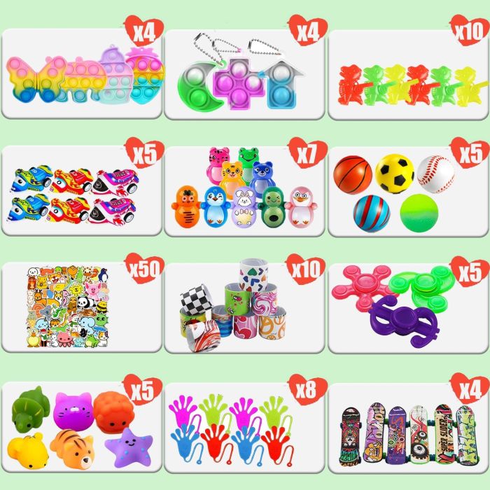 117 Piece Fun & Fidget Toy Set - Use as one GIANT set or break apart ...