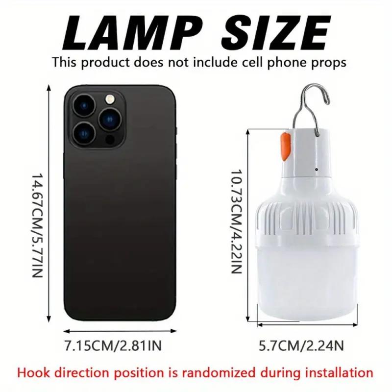 4 PACK OF Portable Outdoor 500 LUMENS USB Rechargeable LED Lamp Bulbs ...