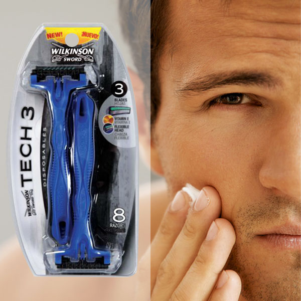 24 Pack of Tech 3 Triple Blade Razors by Wilkinson Sword - Ships Free ...