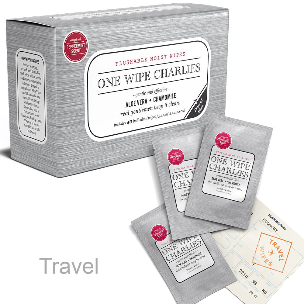 6 Packs of One Wipe Charlies Butt Wipes For Men - The #1 Way To Go #2 ...