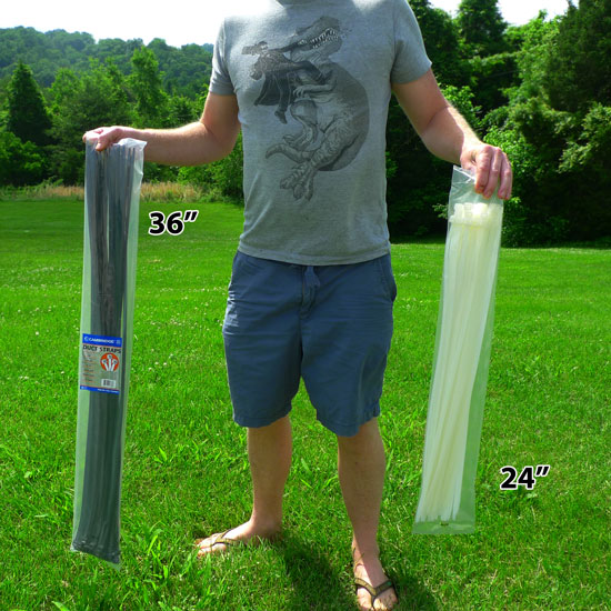 Giant 36 Inch and Extra Large 24 Inch Zip Tie 50 Pack - Ships Free ...