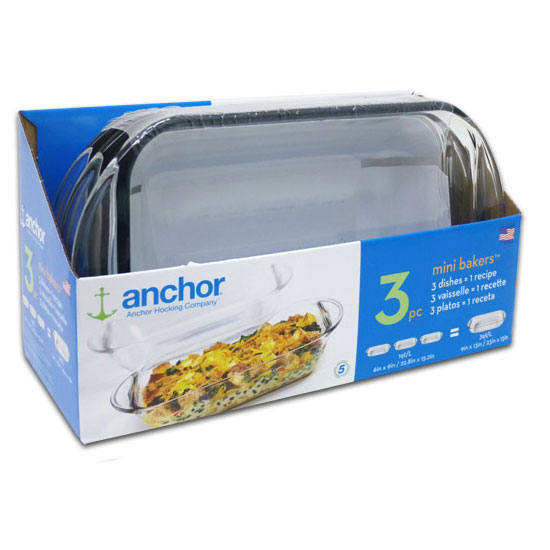 Anchor Mini Bakers 3 Dish Set - Make 3 Dishes Out Of 1 Recipe! - 13 Deals