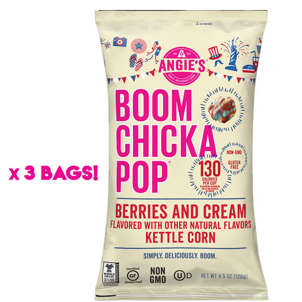 3 Bags of Boom Chicka Pop Popcorn Berries & Cream Flavor! - 13 Deals