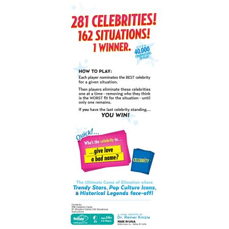 Buffalo Games Celebrity Throw Down - A Wacky Celebrity Battle Party ...