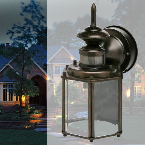 Coach Light Fixture with Dual Eye Motion Sensor by The Designers Edge ...