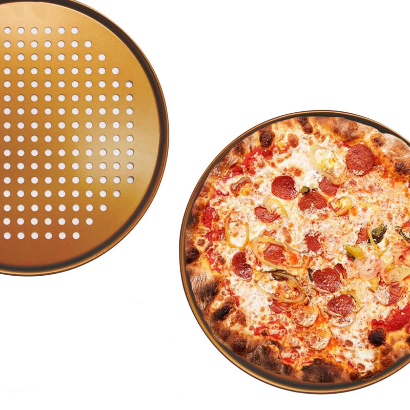12.8" Copper Pizza Pan - Make Perfect, Crispy Pizza Without The Mess ...