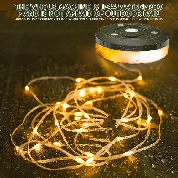 8 Mode Waterproof Light Puck String Lights - INCREDIBLY COOL - 33 feet ...