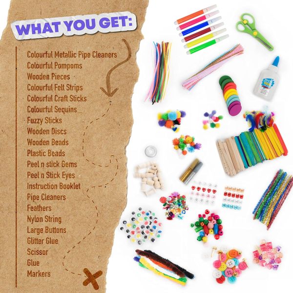 1000+ Piece Arts & Crafts Kit - Creative Supplies Set for Ages 4 to 100 ...