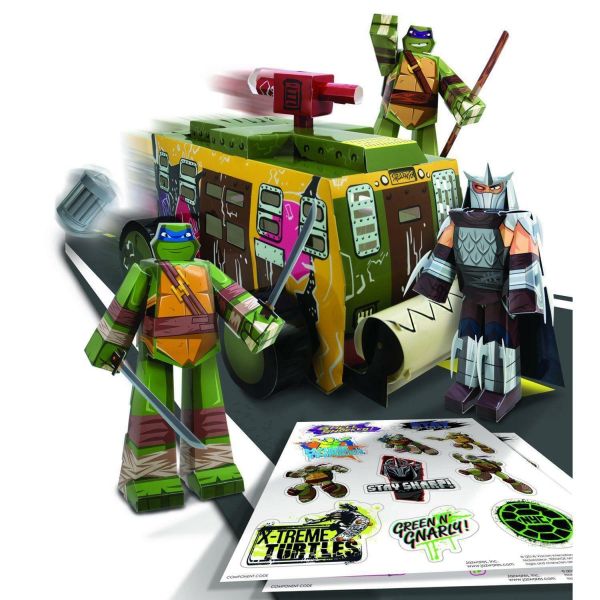 Teenage Mutant Ninja Turtles Papercraft - Shellraiser Vehicle Pack - 48 ...