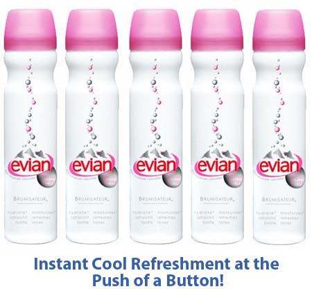 5 Pack of Evian Facial Spray Mist - Instant Cooling Refreshment - 13 Deals