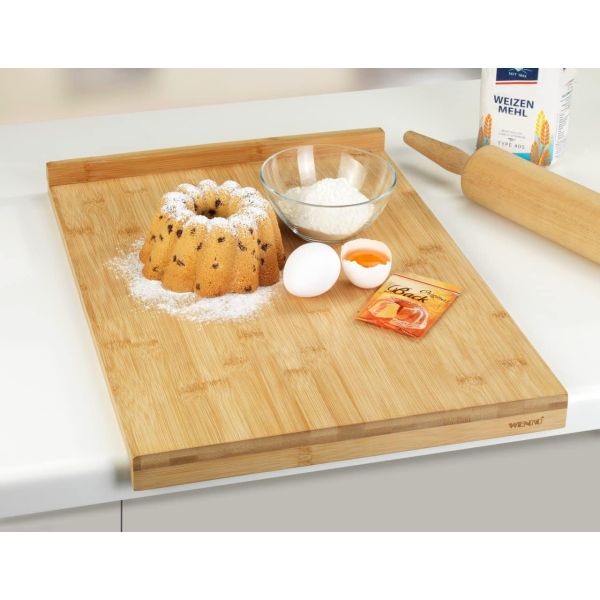 Natural Bamboo Non-Slip Cutting Edge Kitchen Board - The edge grabs ...