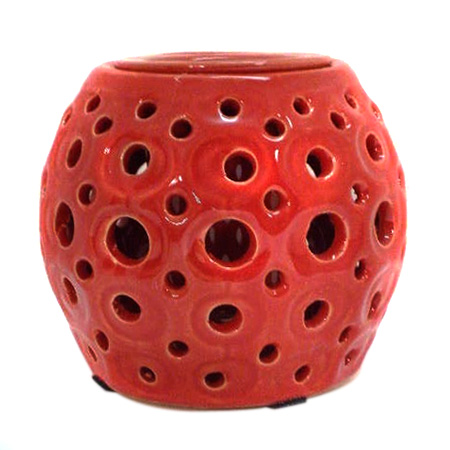 Firepot Hand Glazed Ceramic Indoor/Outdoor Fuel Gel Burner - Red Daddy ...
