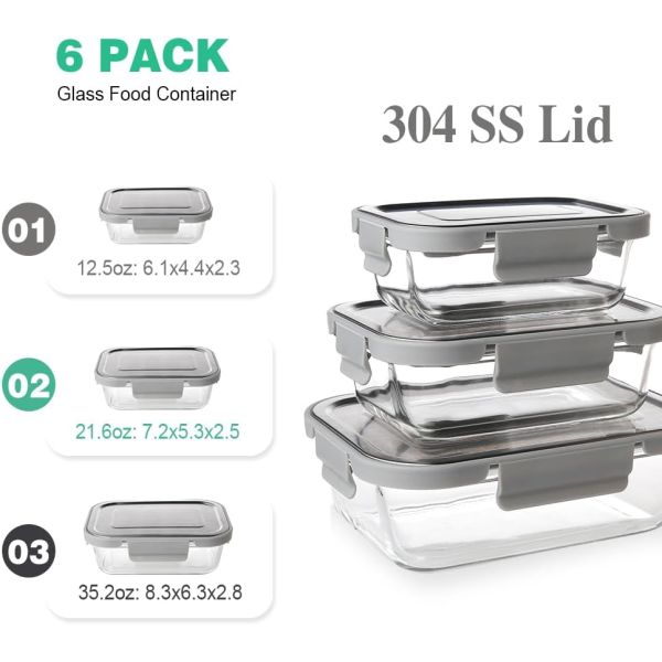 Set of 3 Glass "Cook and Store" Baking and Storage Containers with Snap ...