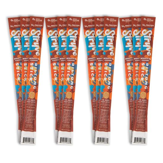 12 PACK of Stryve Protein Snacks Beef Sticks Mesquite BBQ - 100% beef ...