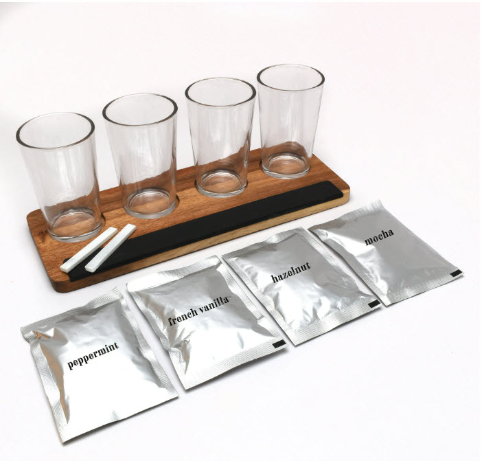 Cold Brew Coffee Flight Board Set - Includes the coffee, the glasses ...