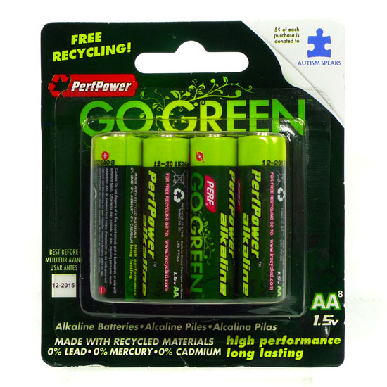 13 Deals - Go Green Batteries 8 Pack - AA and AAA Available - SHIPS FREE!