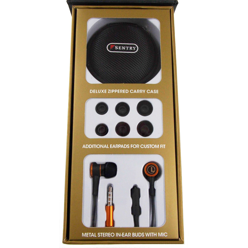 Sentry Gold Pro Metal Earbuds w/ In-Line Mic and Deluxe Case - 13 Deals