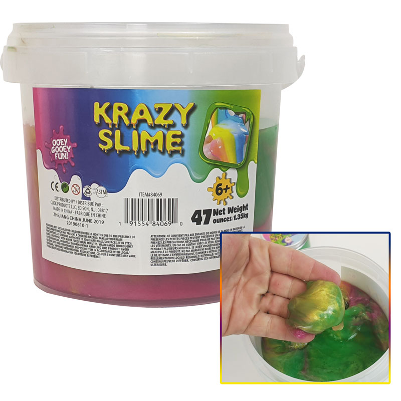 Entire Bucket of Krazy Slime Multi-Colored Goo - Fun and Safe! - 13 Deals