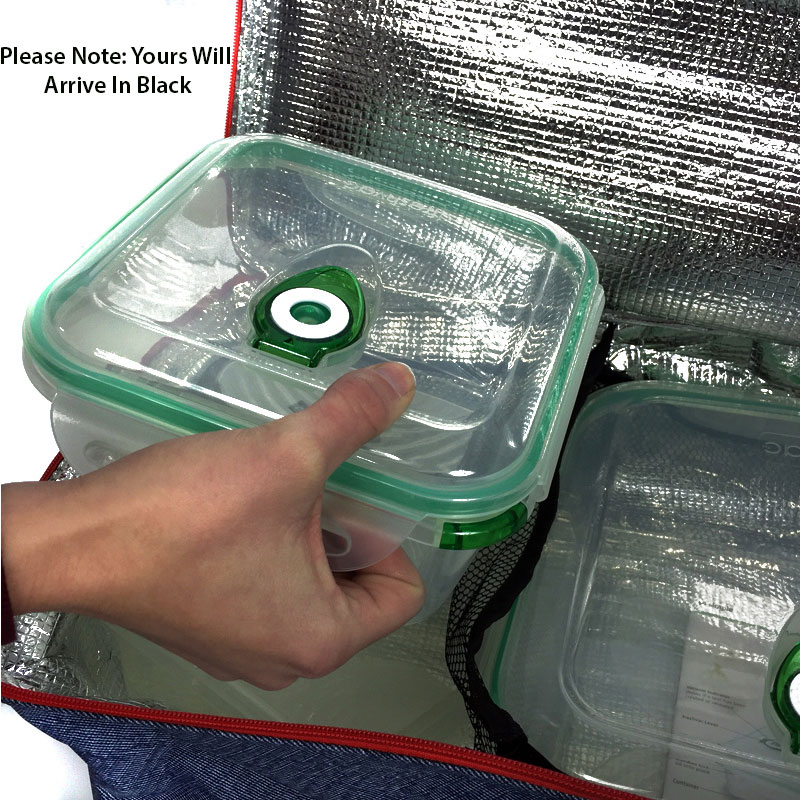 FreshVac On The Go Vacuum Food Storage With Insulated Carrier - SHIPS ...