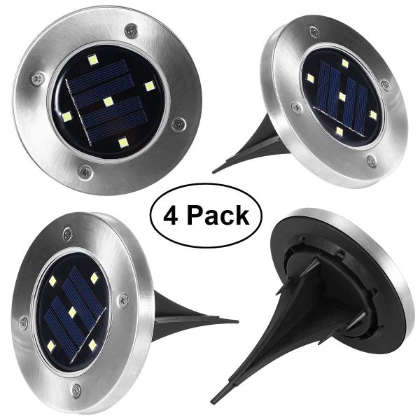 13 Deals - 4 Pack of LED Solar In / On Ground Lights - Great for ...