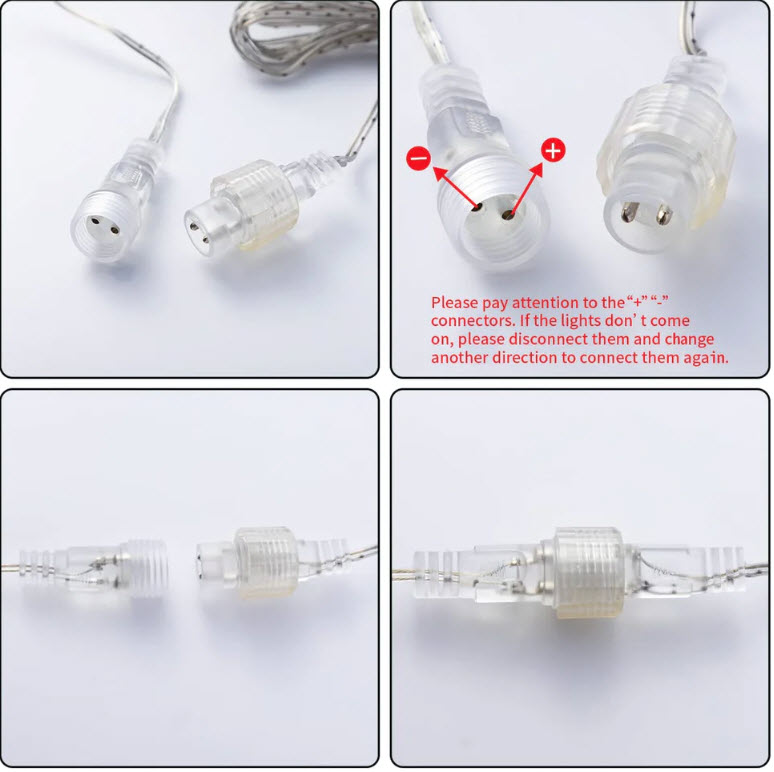 2 Pack of 180 LED Meteor Shower / Rainfall / Snowfall String Lights ...